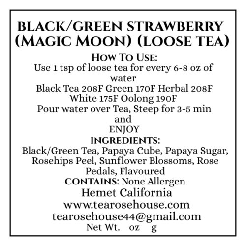 Magic Moon Papaya Tea – Tropical Black / Green Loose Leaf – Fruity ...